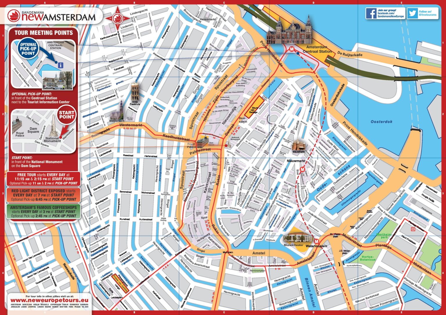 Mapa gratuito de Ámsterdam, descargar en PDF