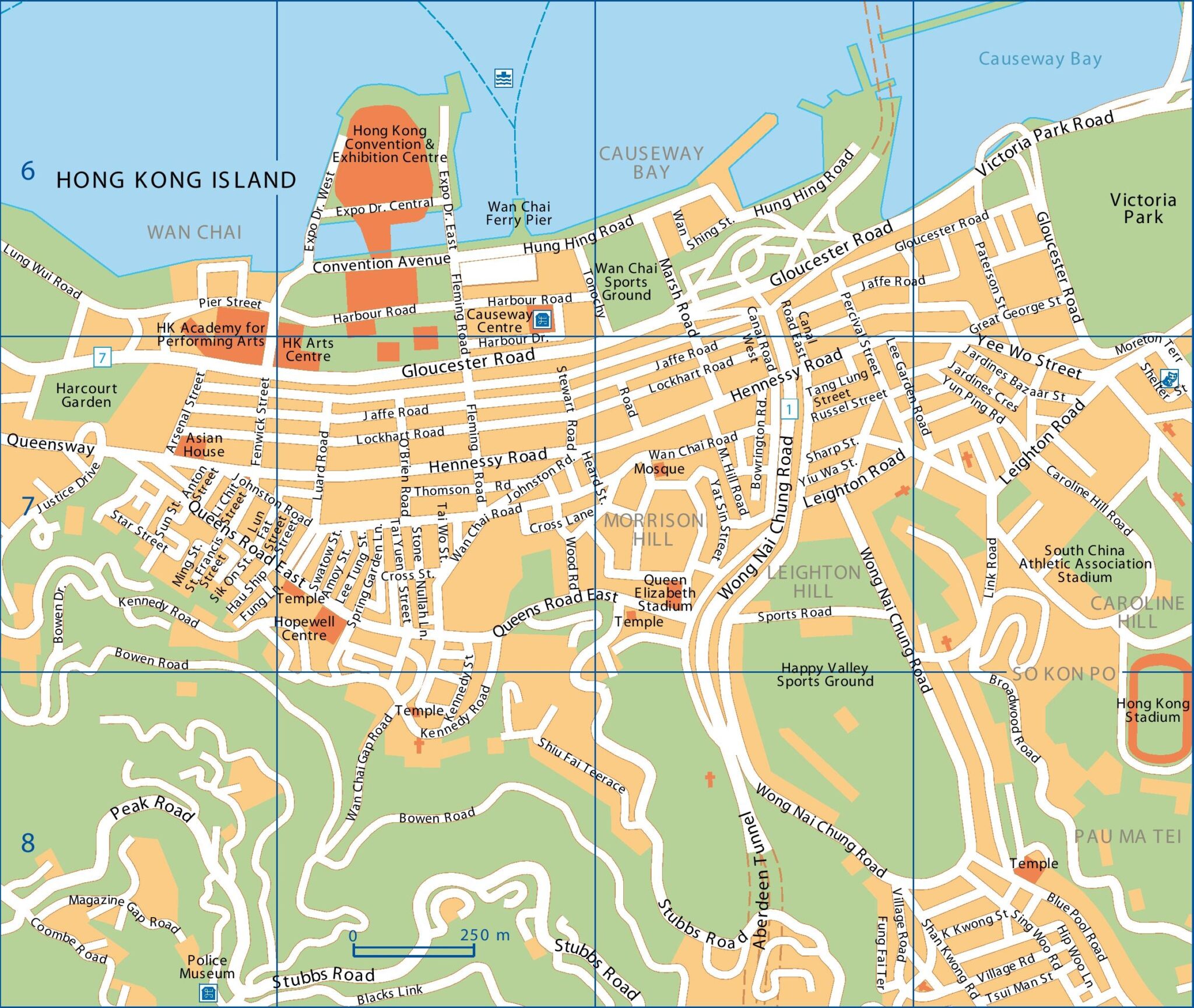 Free map of Hong Kong, to download in PDF