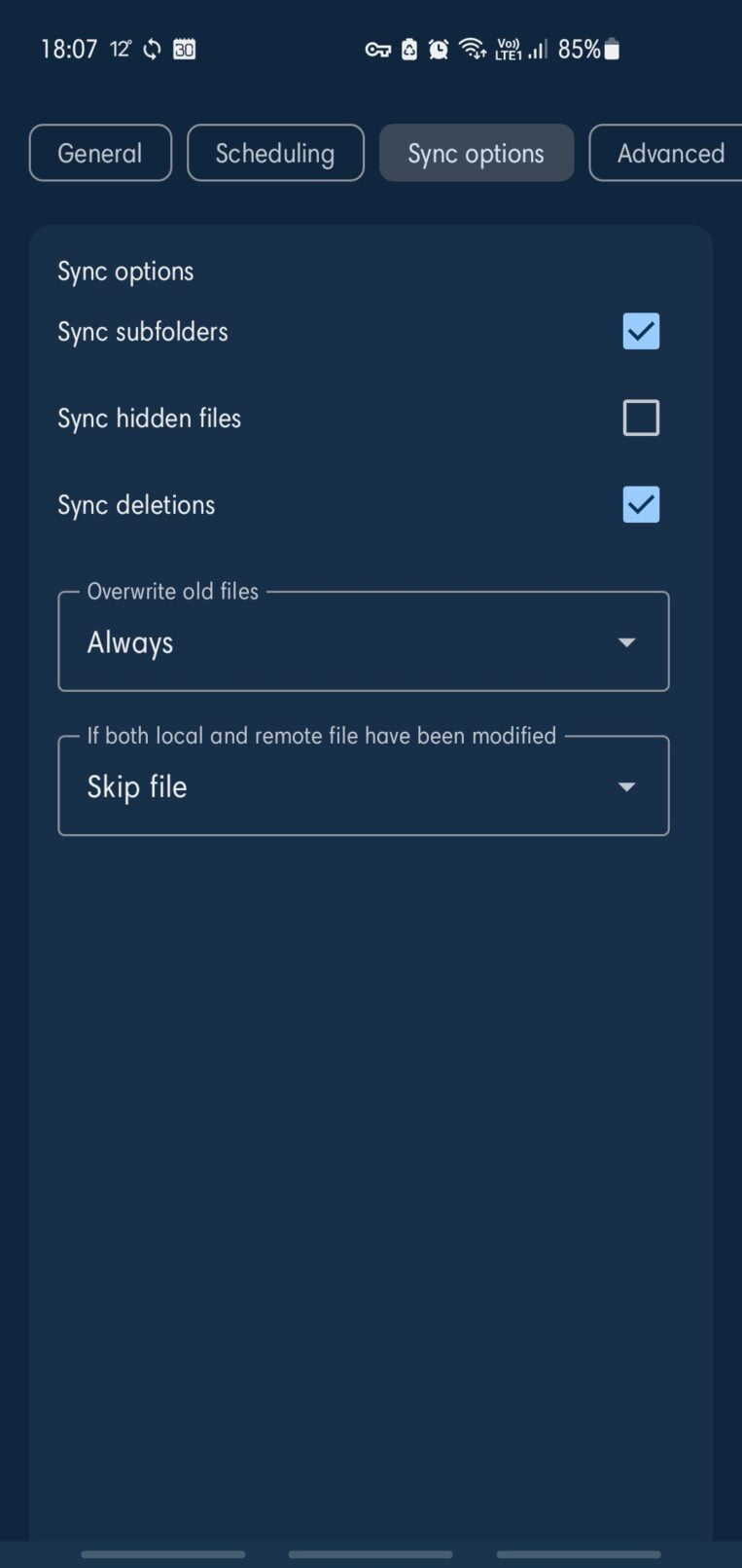 Synchronization of your pCloud files directly on Android