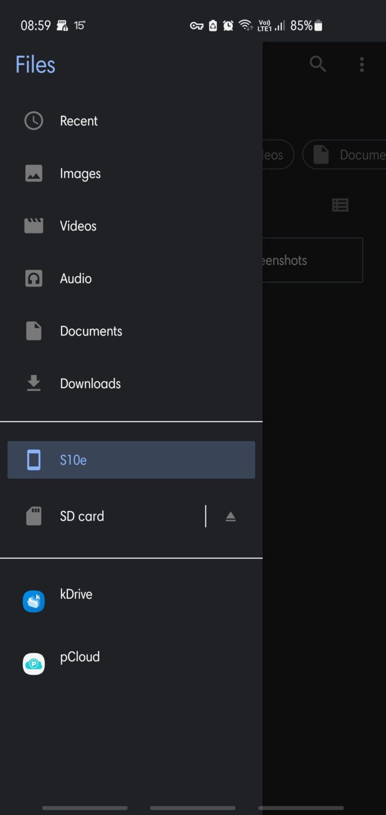 How to activate and show the blue "Files" Manager on Android