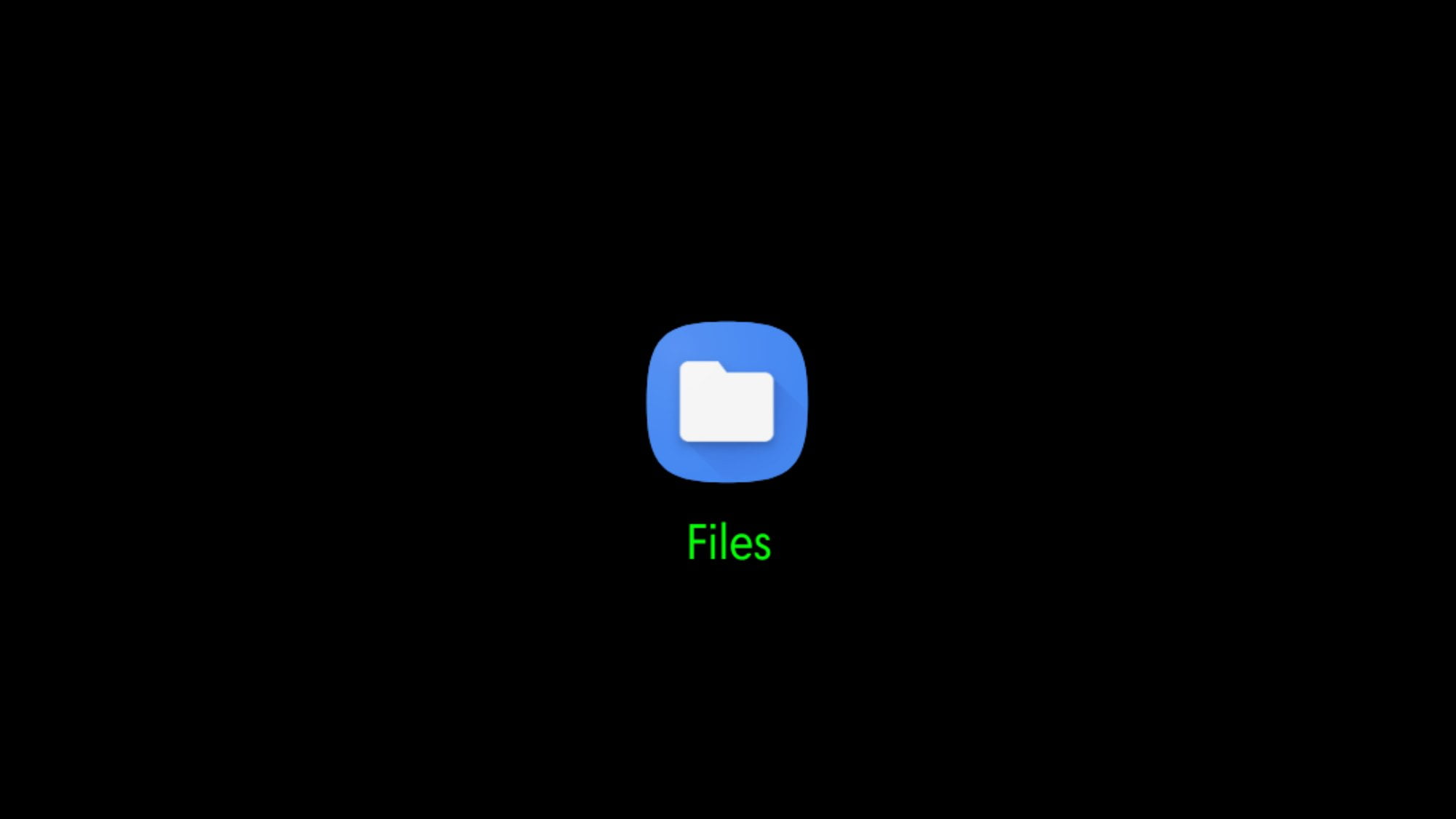 How to activate and show the blue "Files" Manager on Android