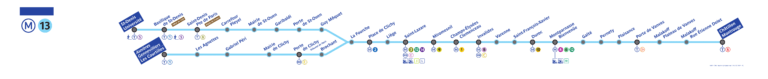 Timetable first and last metro line 13 Paris