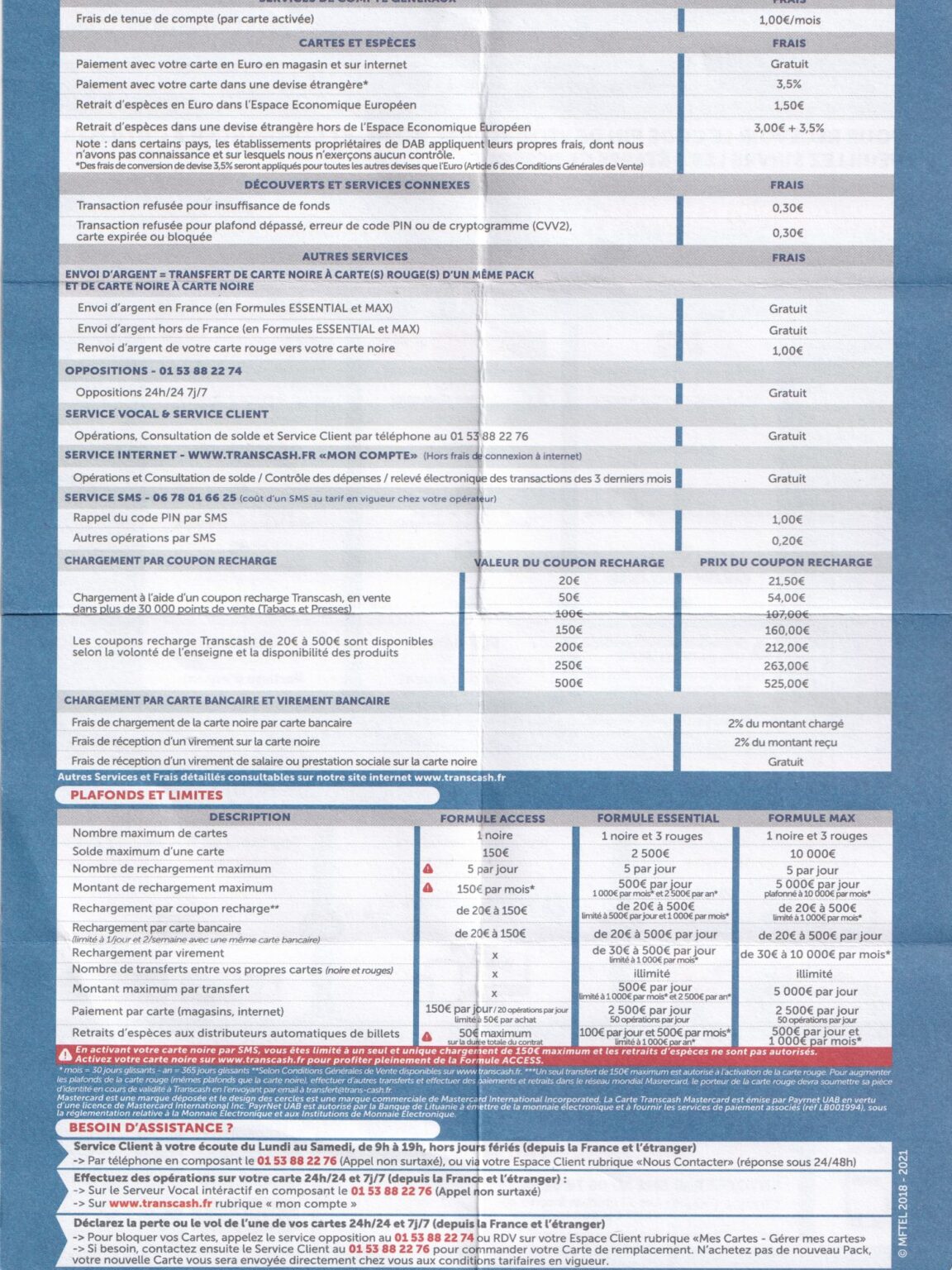 Review and test of a prepaid credit card (Transcash)