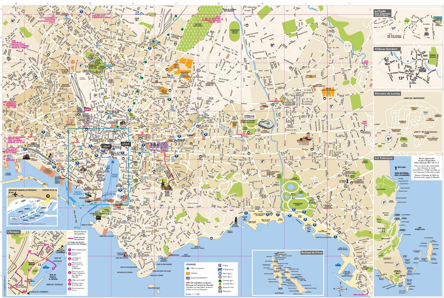 Free map of Marseille, to download in PDF