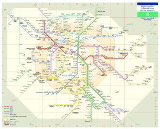 Paris RER free map (suburb metro) to download in PDF