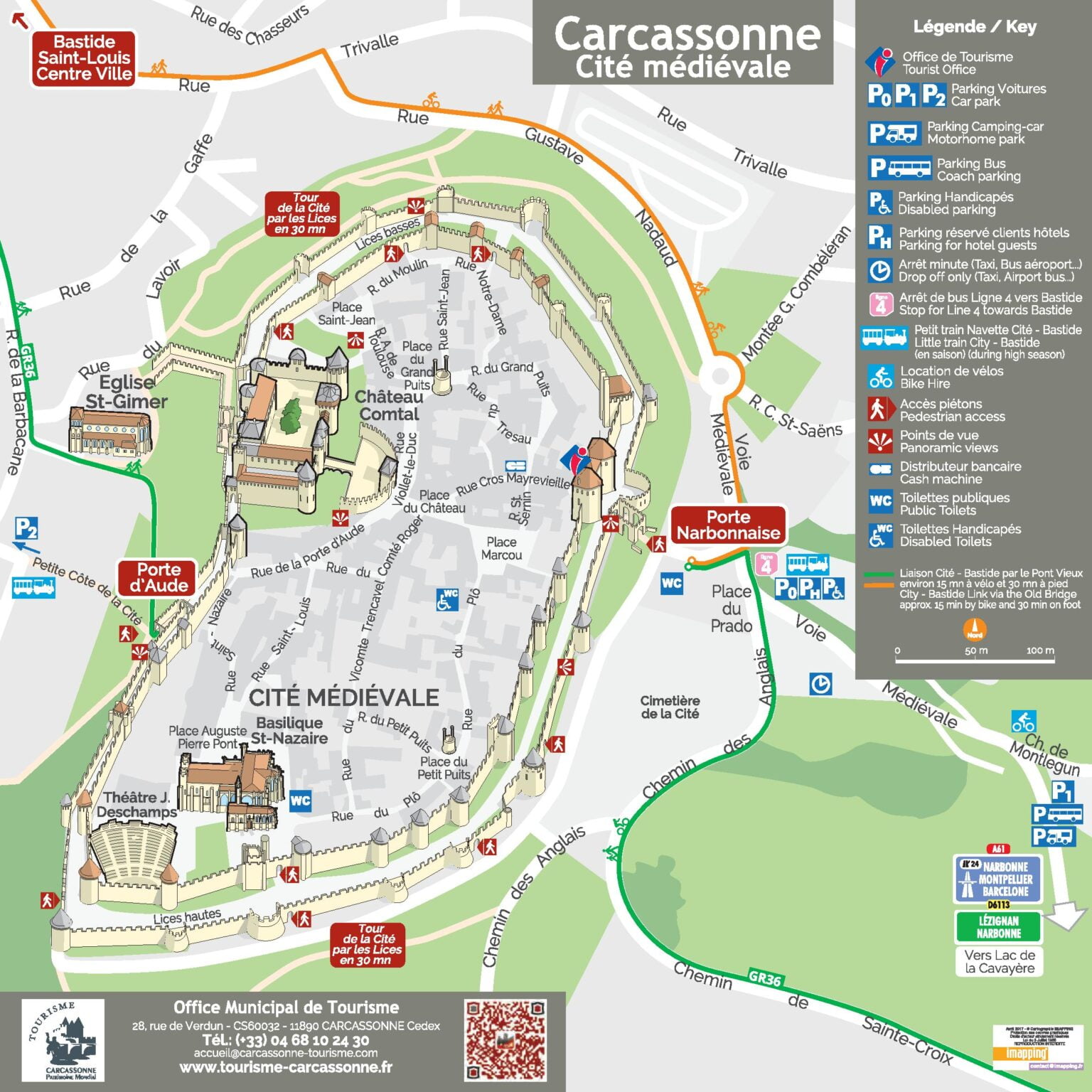 Free map of Carcassonne PDF to download