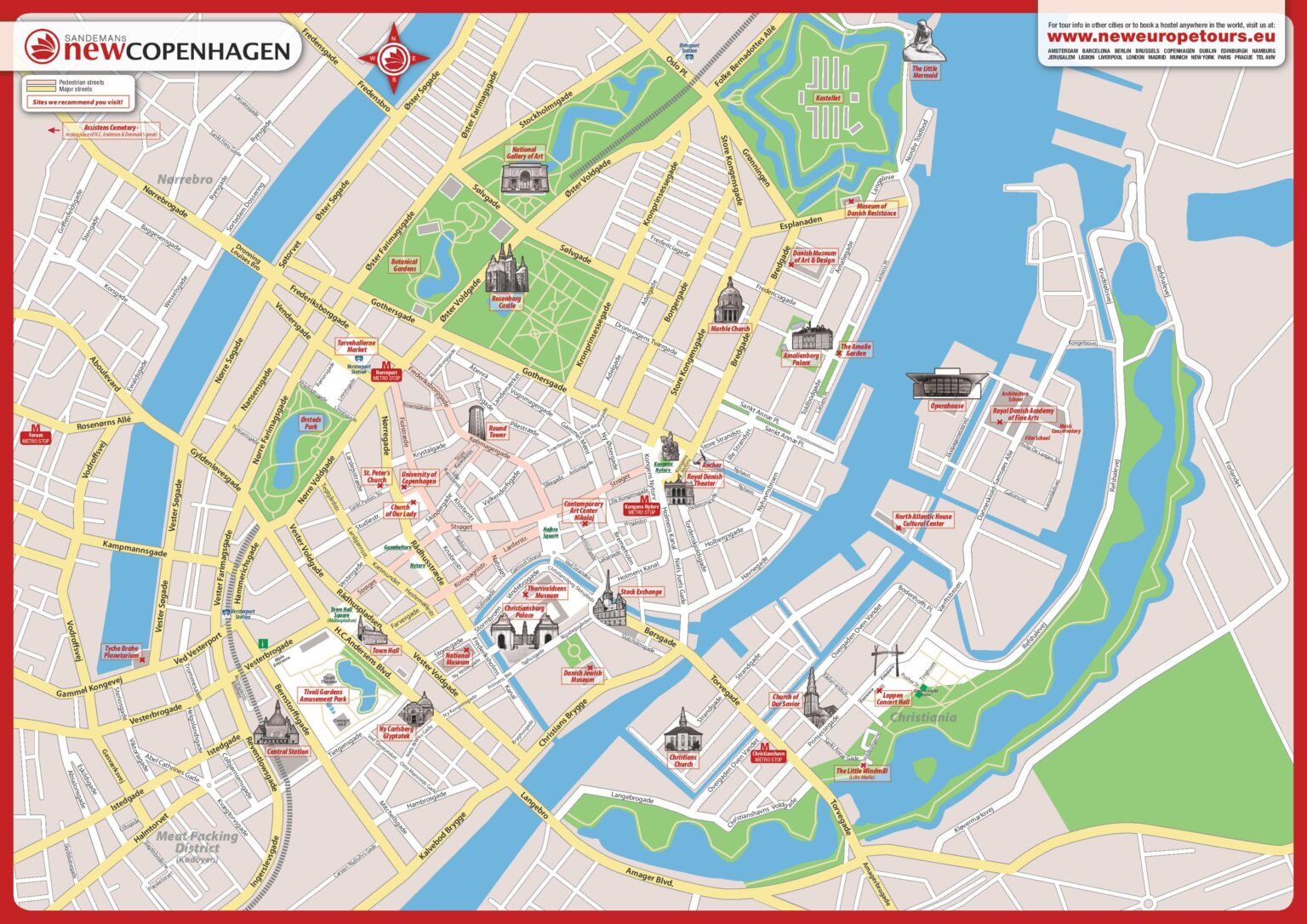 Mapa gratuito de Copenhague en PDF para descargar