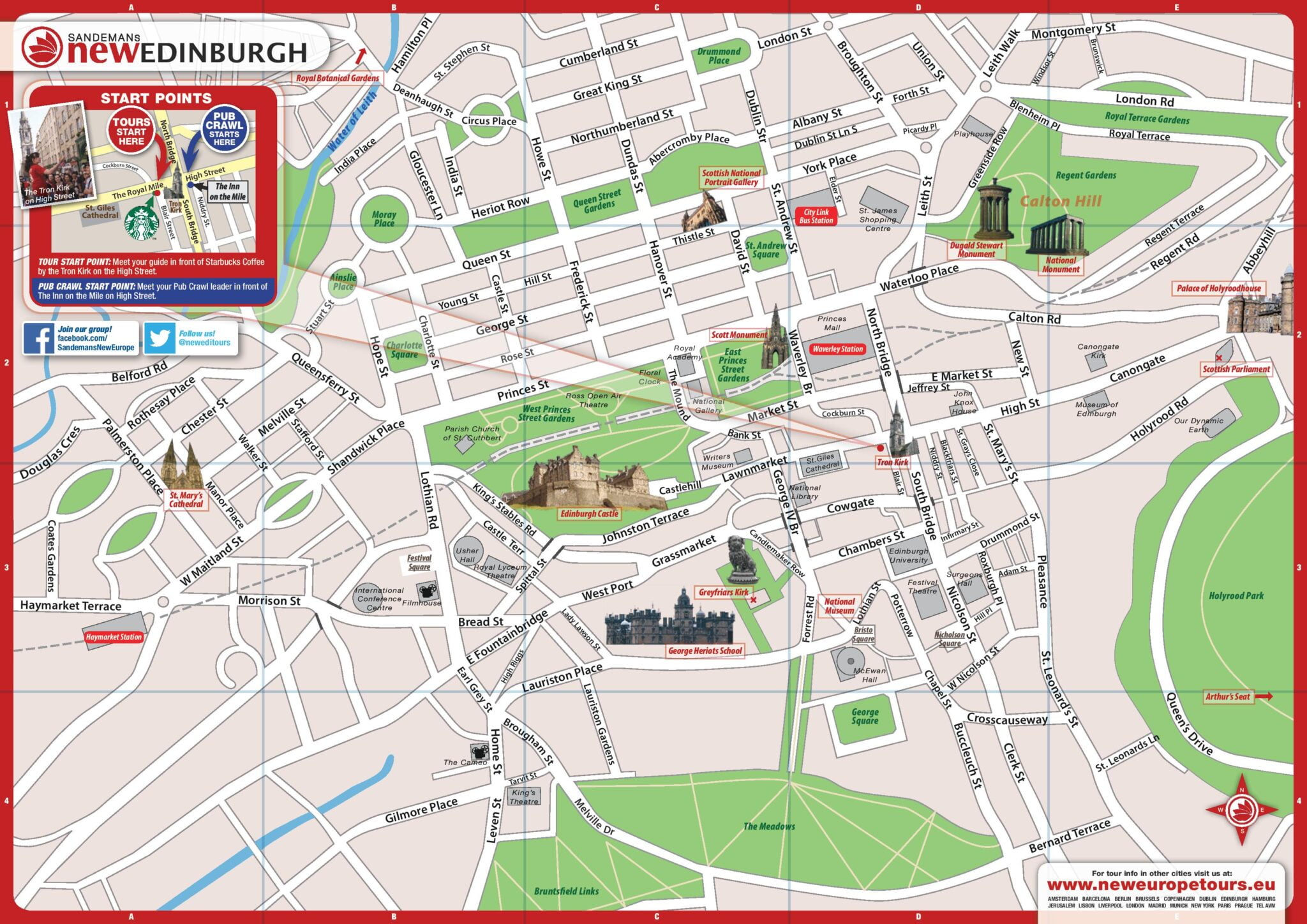 Mapa gratuito de Edimburgo, descargar en PDF