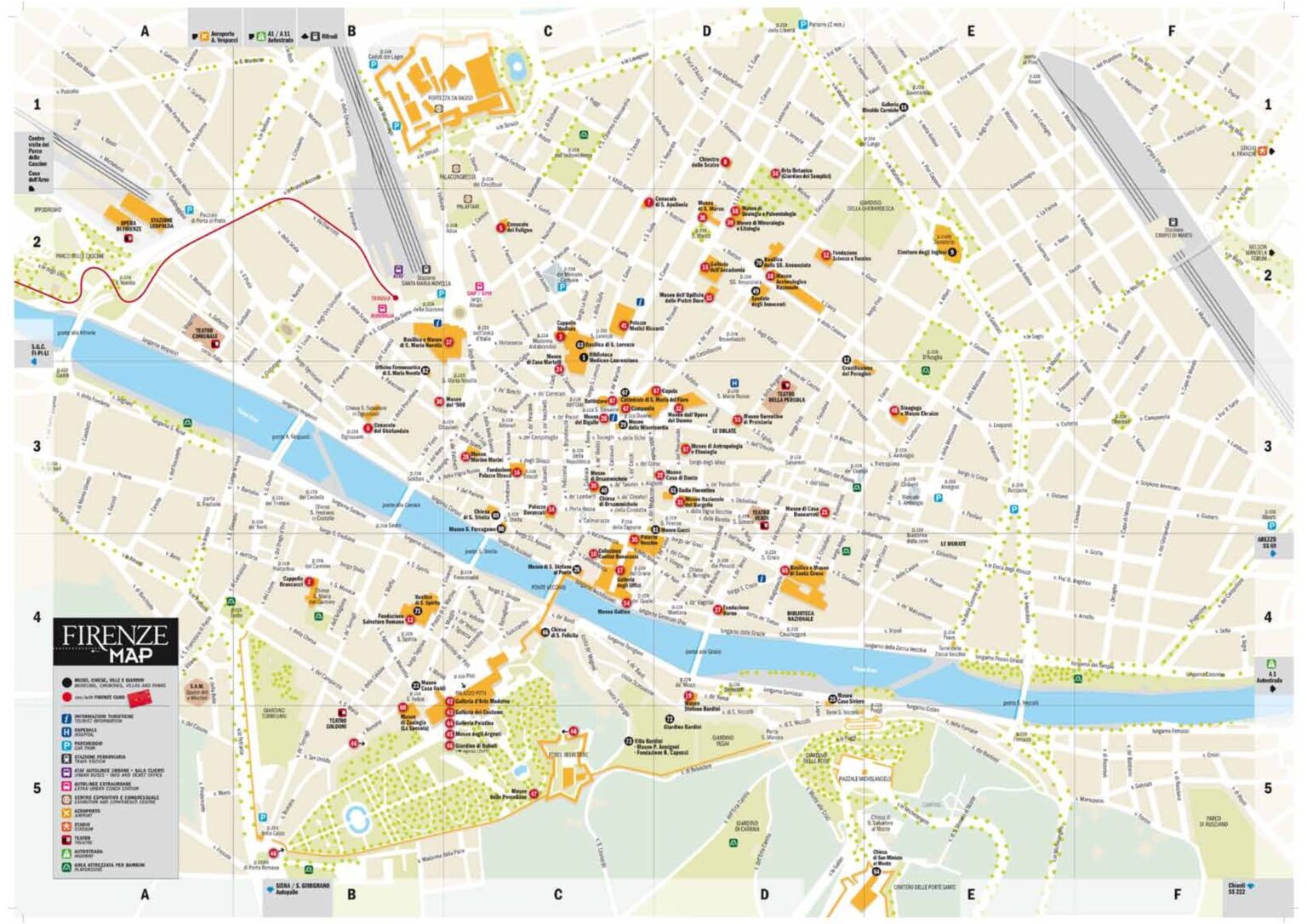 Free map of Florence PDF to download