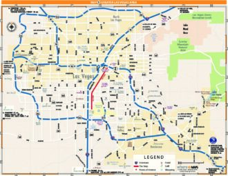Free map of Las Vegas PDF Download