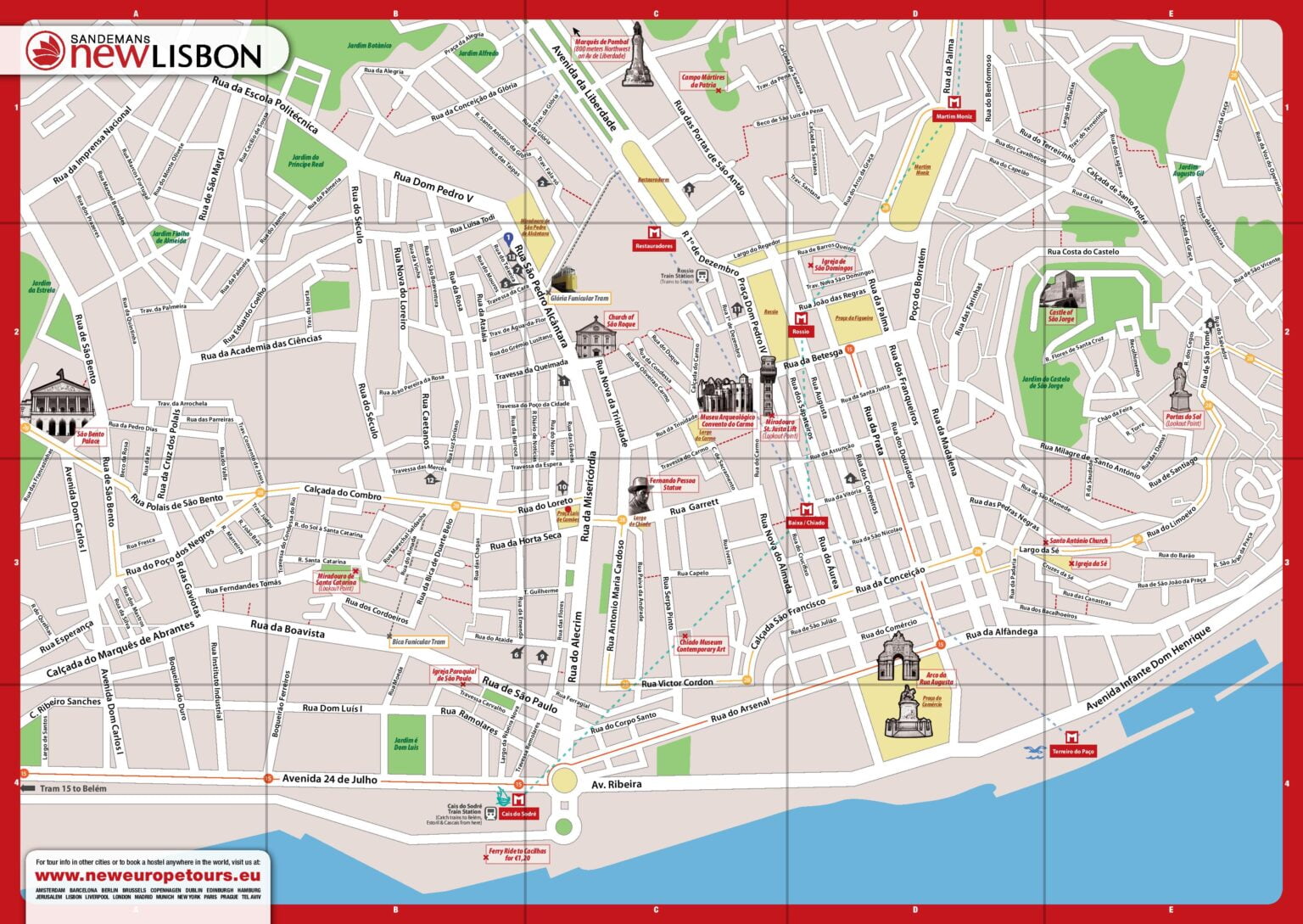 Free map of Lisbon PDF to download