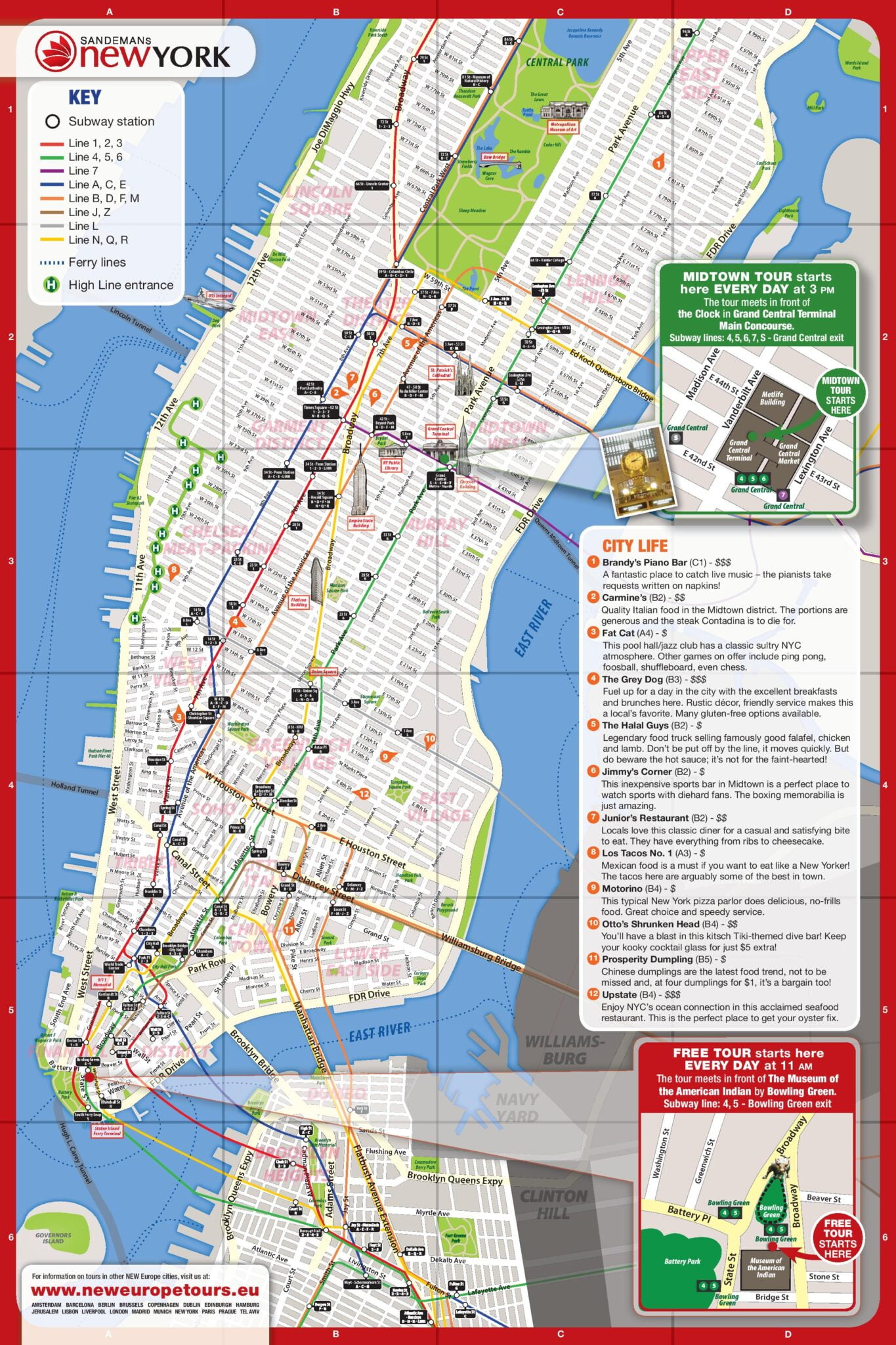 Mapa gratuito de Nueva York, descargar en PDF