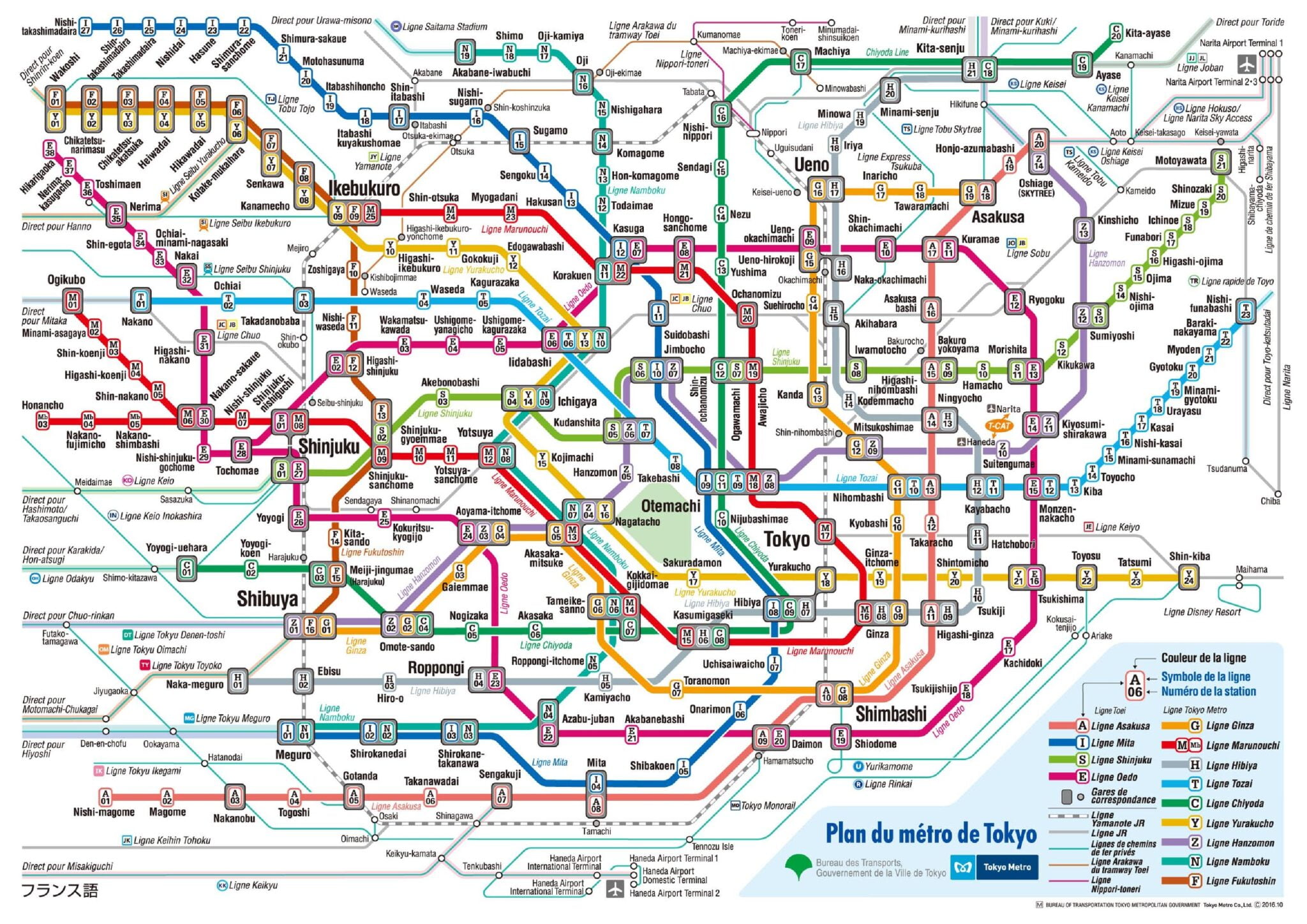 Metro de Tokio: mapa gratuito en PDF para descargar
