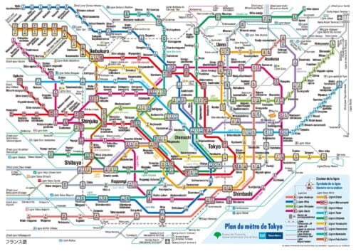 Plan Métro Tokyo: plan PDF gratuit à télécharger