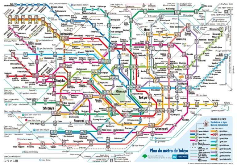 Metro de Tokio: mapa gratuito en PDF para descargar