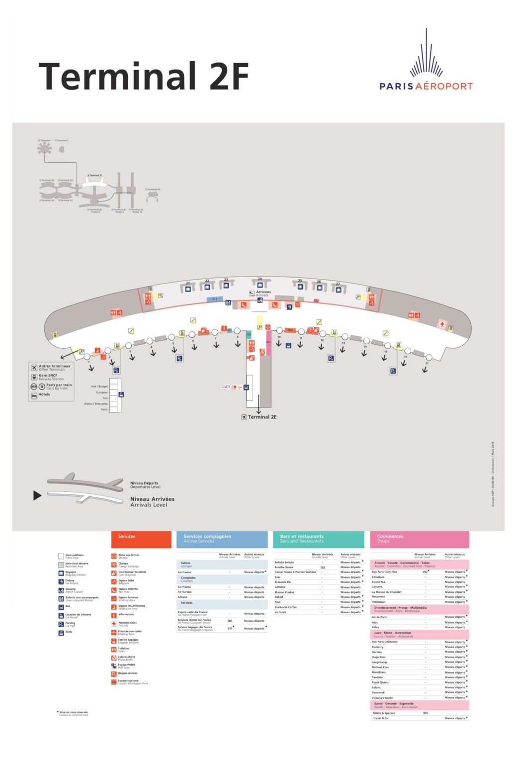 Plan Terminal 2F CDG - Aéroport Roissy Charles de Gaulle