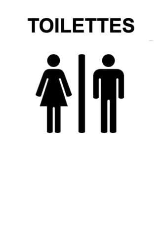Affiche Toilettes à imprimer - En service et hors service