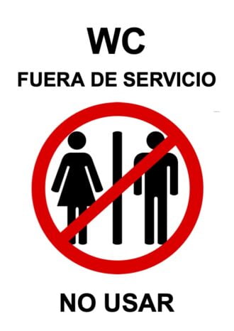 Wc Poster Para Imprimir Dentro Y Fuera De Servicio