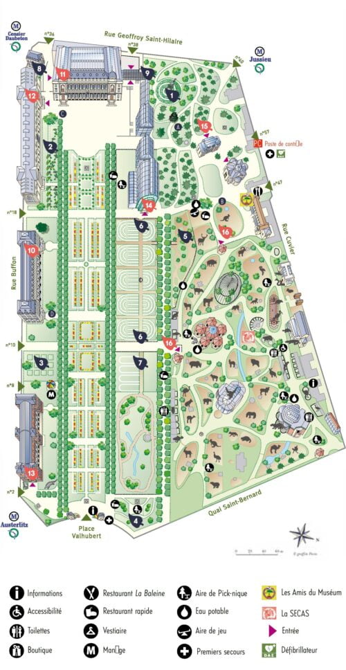 Plan Jardin des Plantes de Paris à télécharger en PDF