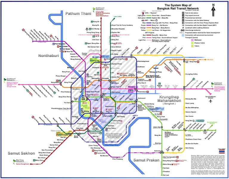 Free map of Bangkok to download in PDF