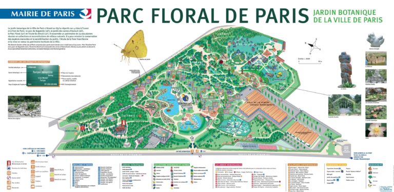 Plan Parc Floral de Paris à télécharger en PDF